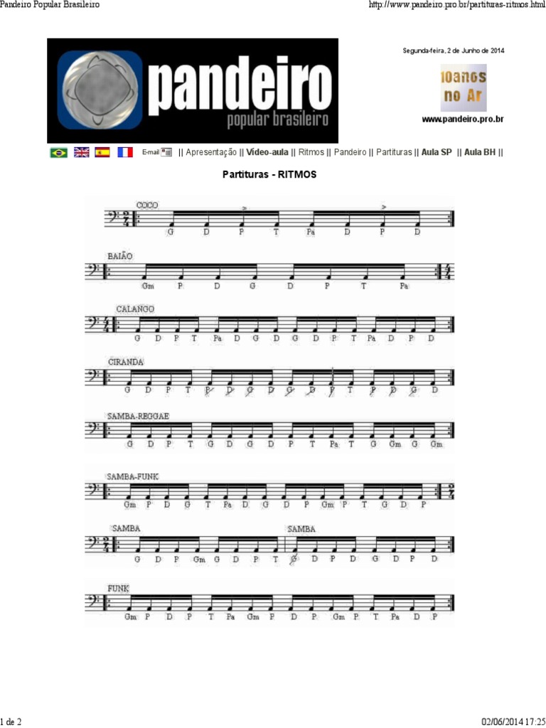 Pandeiro Popular Brasileiro | PDF