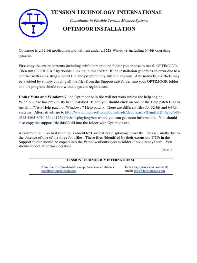 OPTIMOOR Demo Installation | PDF