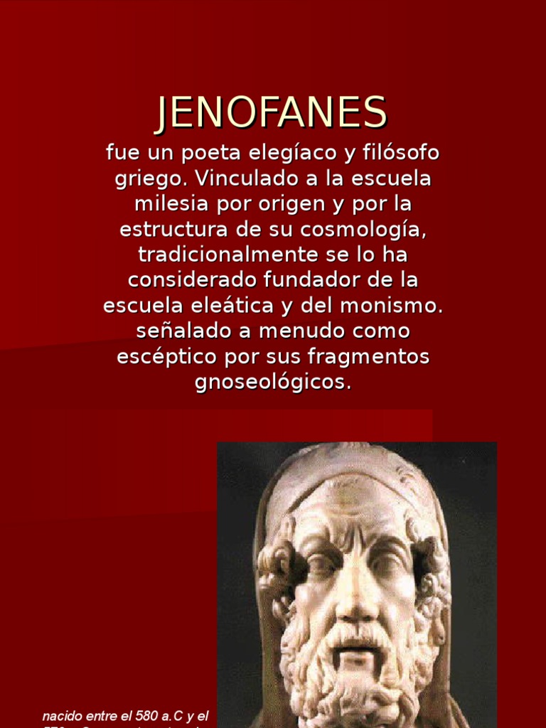 JENOFANES | PDF | Metafísica | Creencia religiosa y doctrina