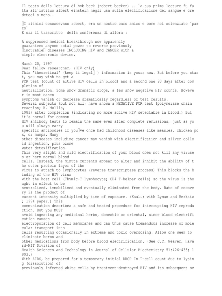 Bob Beck Lecture | PDF | Inductor | Hiv