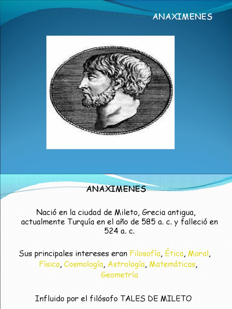 Anaximenes | Filosofía griega antigua | Naturaleza