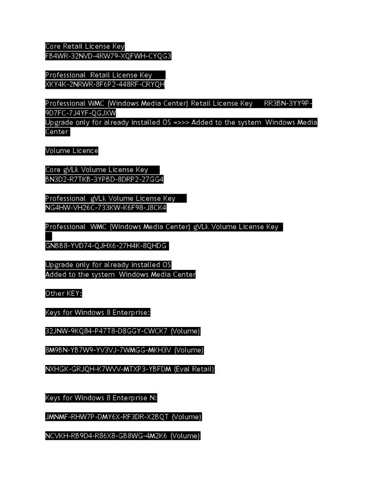 License Key Windows 8 | PDF | Windows 8 | Microsoft Windows