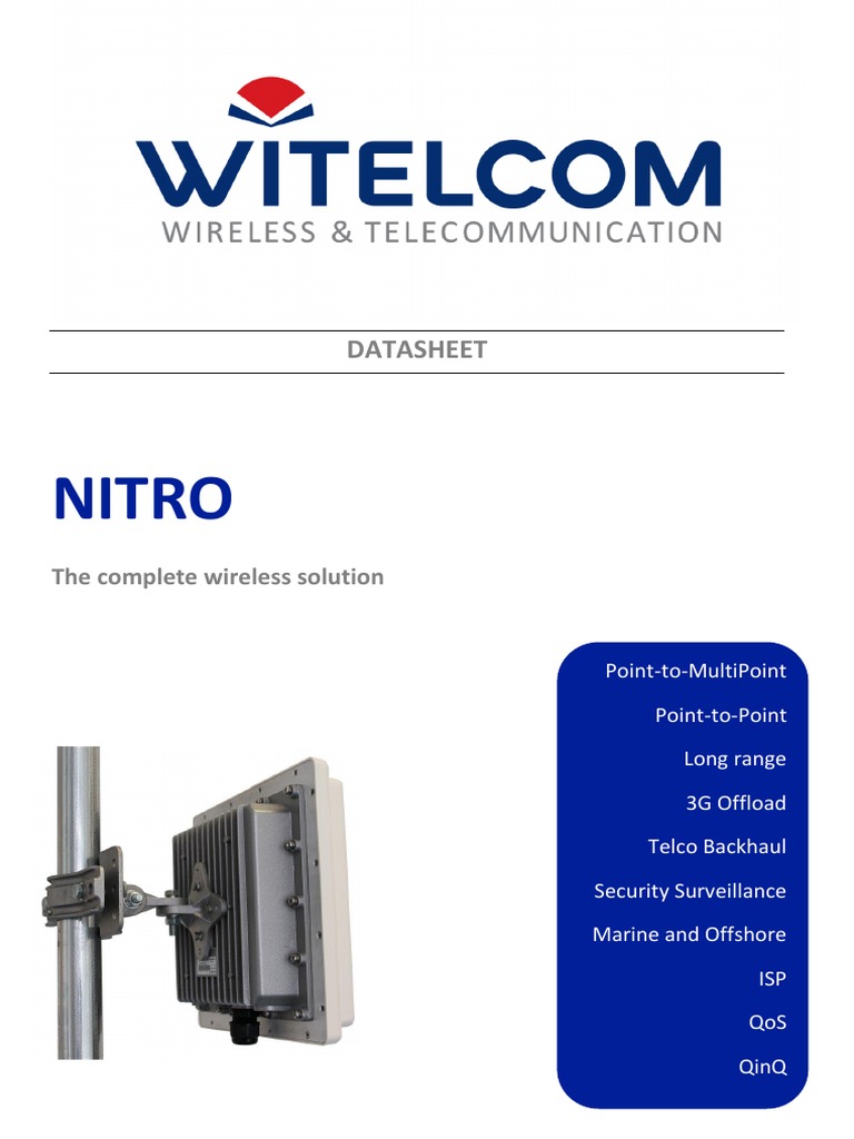 Nitro Datasheet | PDF | Internet Access | Internet Service Provider