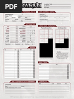 Shadowrun 5th Edition - Character Sheet | PDF | Leisure