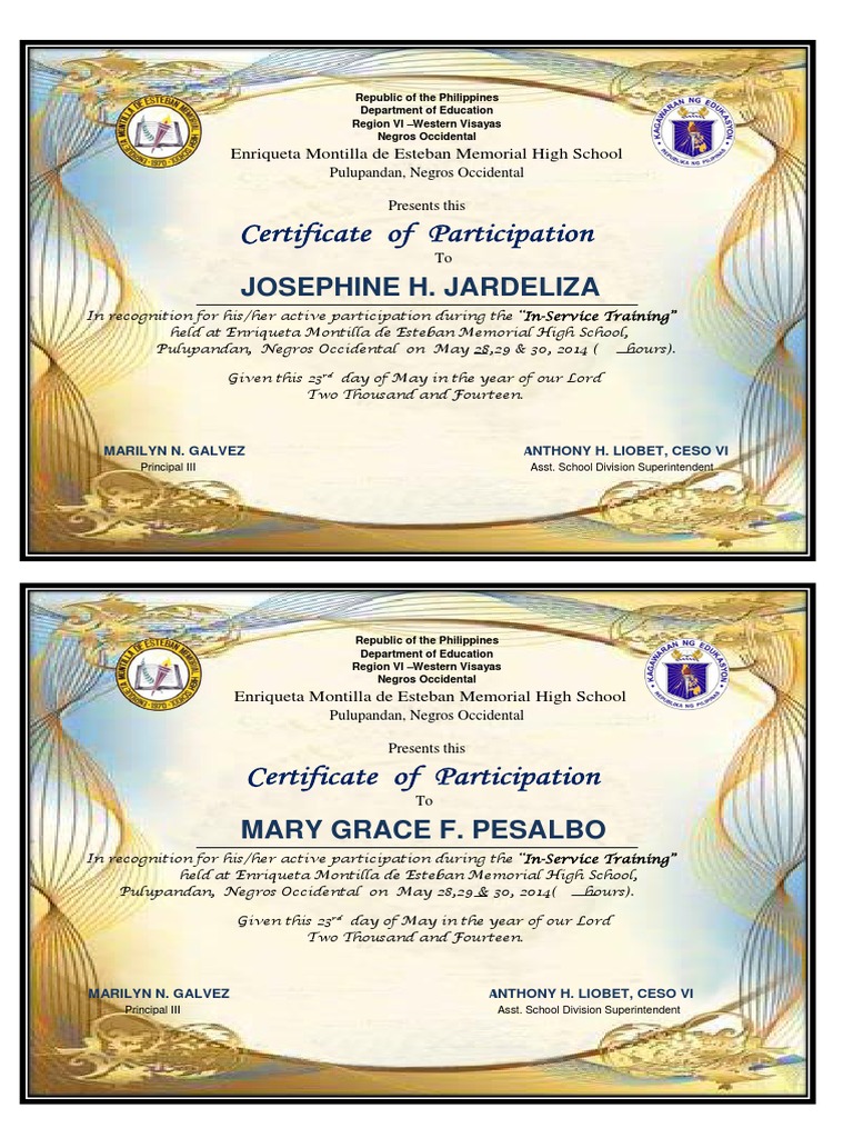 Certificate Inset 2014 | PDF | Further Education | Schools