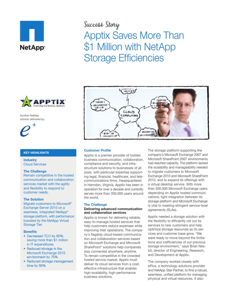 Apptix Saves More Than $1 Million With Netapp Storage Efficiencies ...