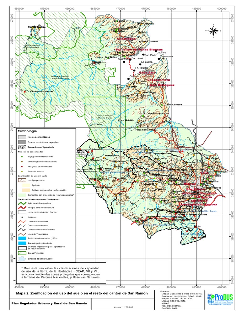 Mapa San Ramon | PDF | Manejo de recursos naturales | Entorno natural