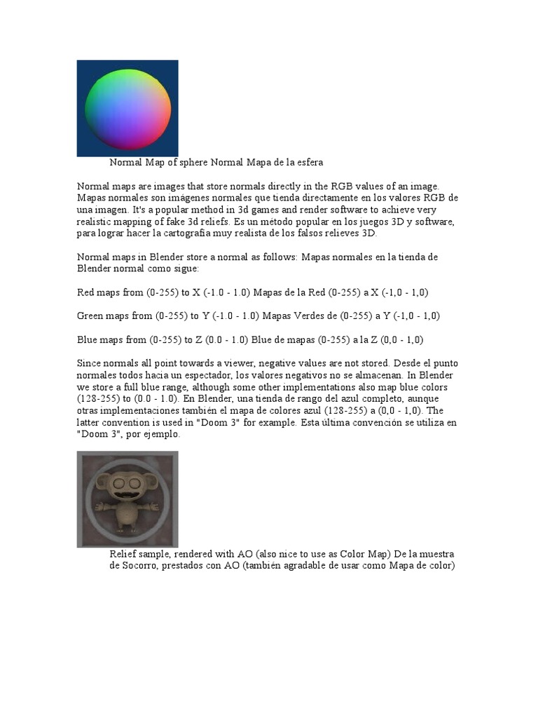 Normal Map of Sphere Normal Mapa de La Esfera | PDF | Mapeado de texturas | Procesamiento de ...
