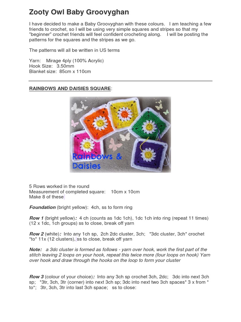 Zooty Owl Baby Groovyghan | PDF | Crochet | Textile Arts