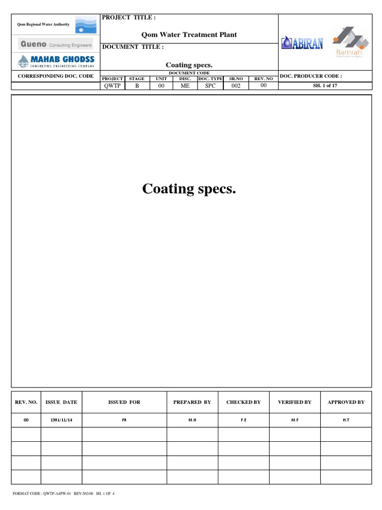 Coating Specification | PDF | Paint | Galvanization
