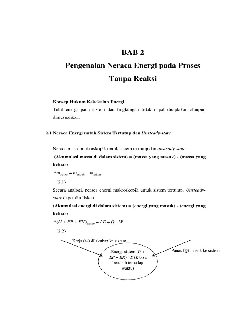 Neraca Energi dalam Proses Termodinamika | PDF | Sains & Matematika