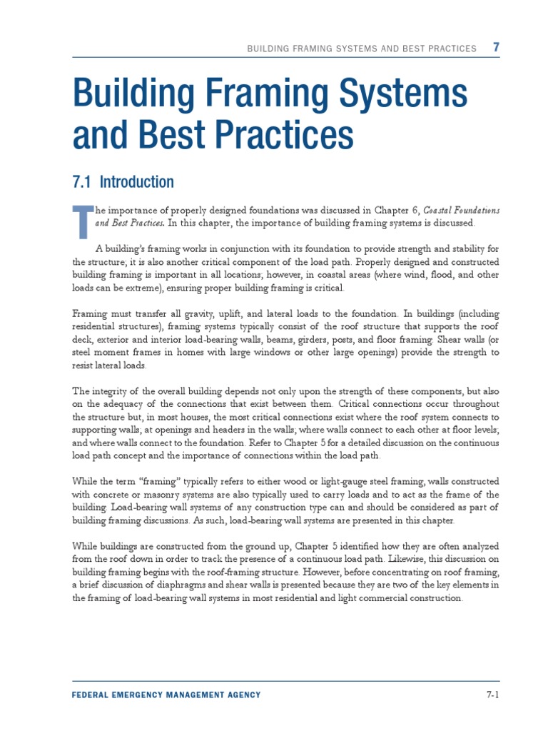 Structural Framing System | PDF | Framing (Construction) | Wall