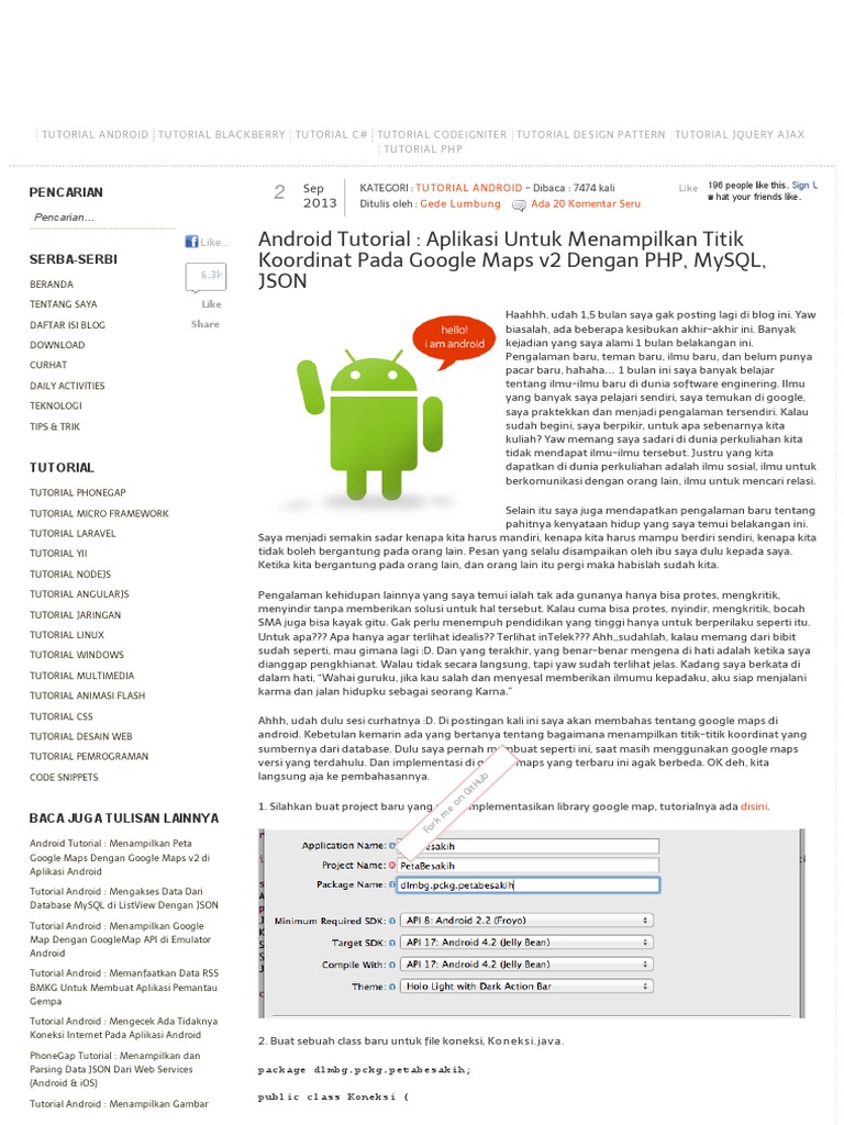 Android Tutorial - Aplikasi Untuk Menampilkan Titik Koordinat Pada ...