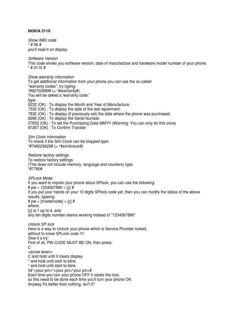 A Comprehensive Guide to Hidden Codes and Service Menus for Classic ...
