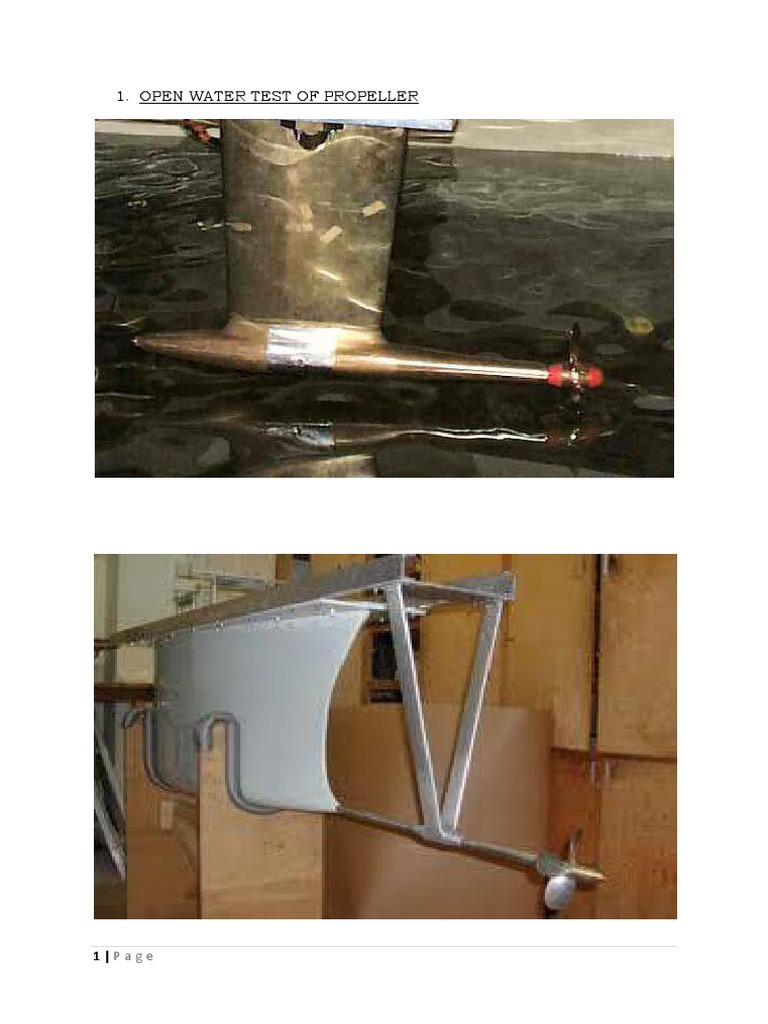 Open Water Test of Propeller | PDF