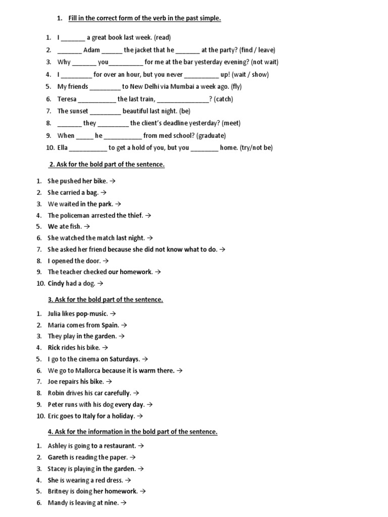 Exercitii Pres. Simple, Cont, Past, Language, Vocab | PDF | Tornadoes ...