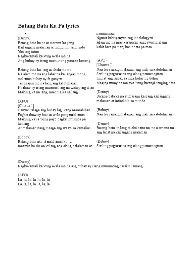 Batang Bata | PDF