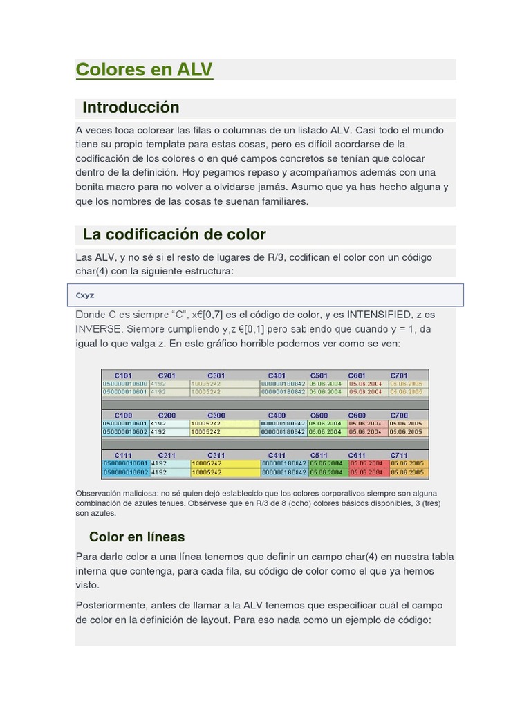 Colores para Mejorar Apariencia ALV | PDF | Informática y tecnología de ...