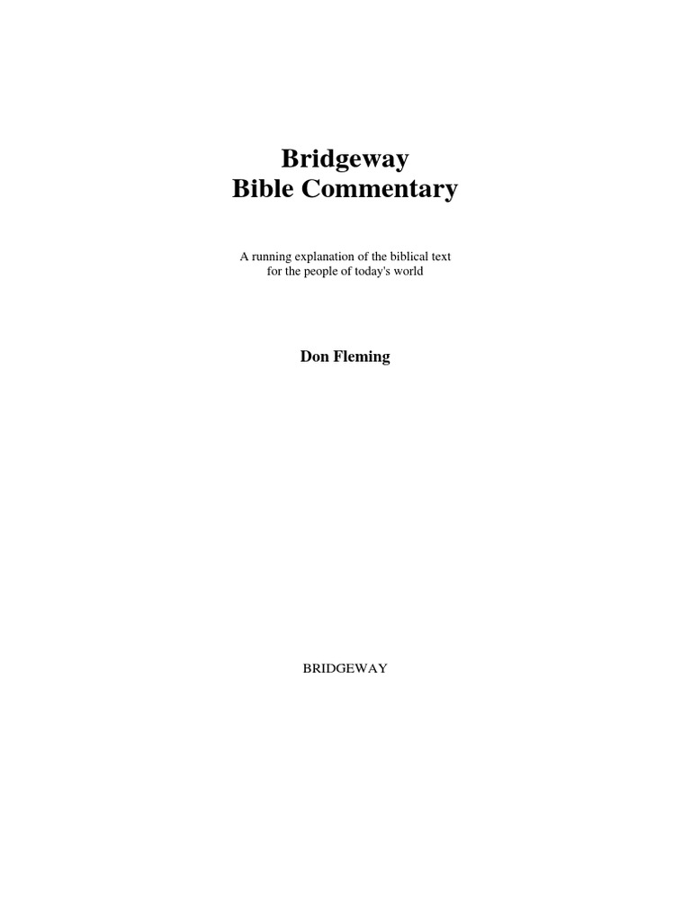 Bible Commentary A | PDF | Religion & Spirituality