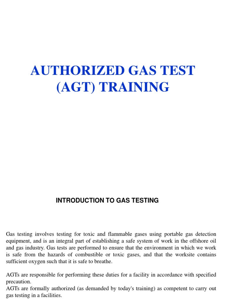 Authorized Gas Tester Training Overview | PDF | Combustion ...