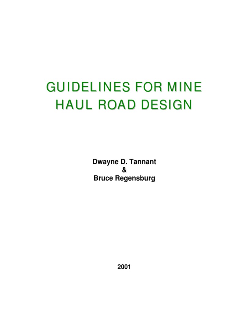 Haul Road Design Guidelines | PDF | Road | Transport