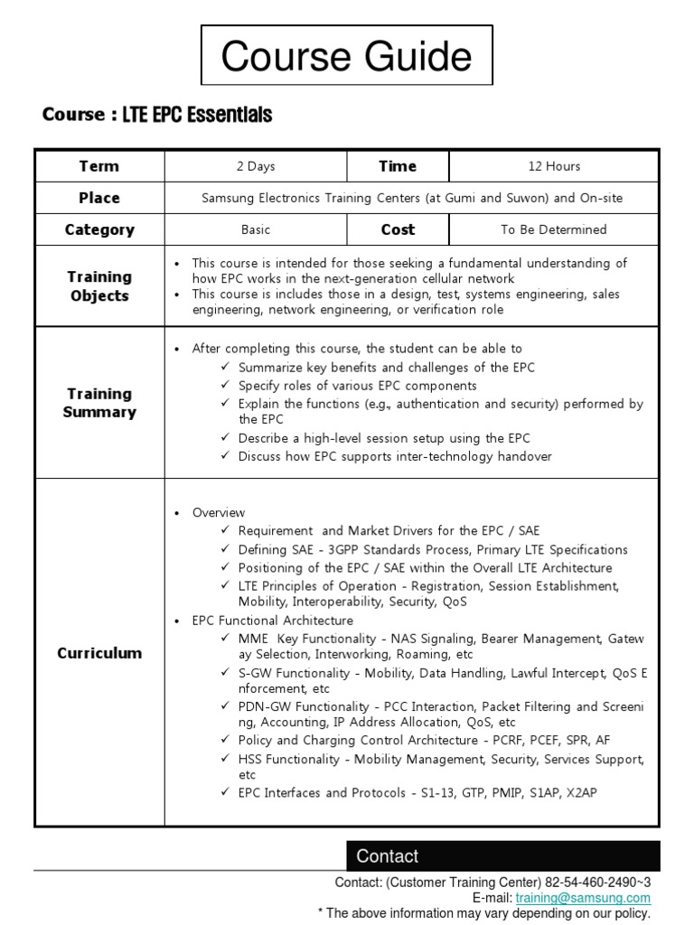 Samsung Lte Epc | Download Free PDF | Lte (Telecommunication) | Computer Networking