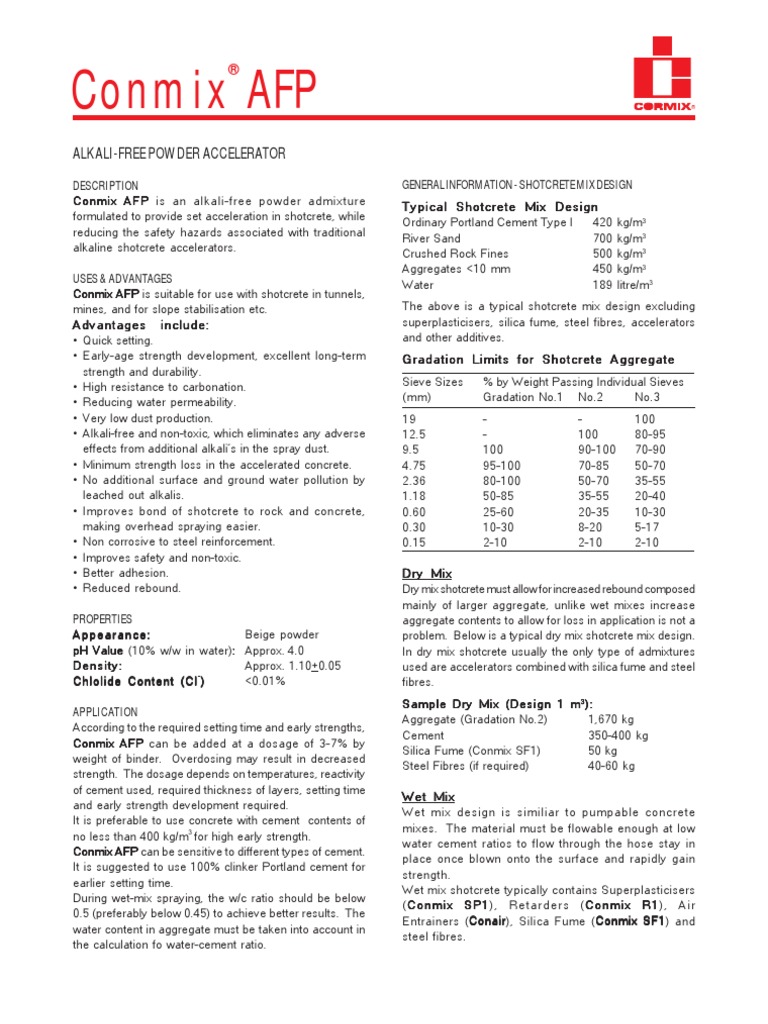 Alkali-Free Powder Accelerator | PDF | Concrete | Cement