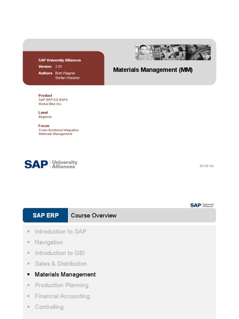 05 Intro ERP Using GBI Slides MM en v2.01 | PDF | Accounts Payable | Receipt