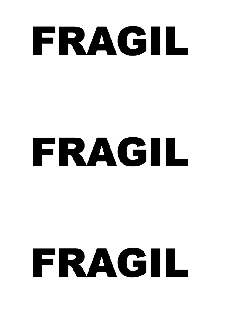 Etiqueta Fragil | PDF