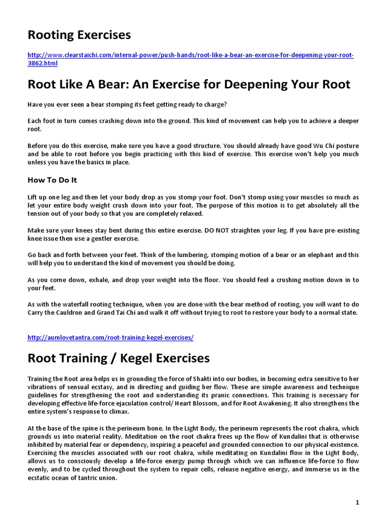 Rooting Exercises | PDF | Tai Chi | Qi