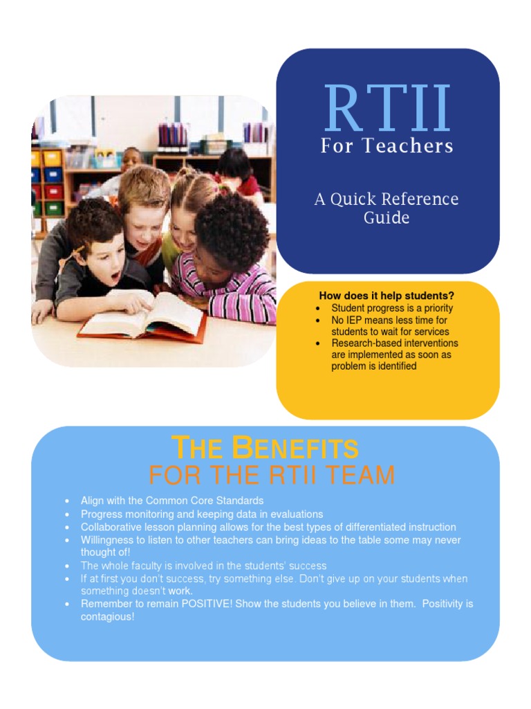 RTII Benefits for Teachers & Students | PDF