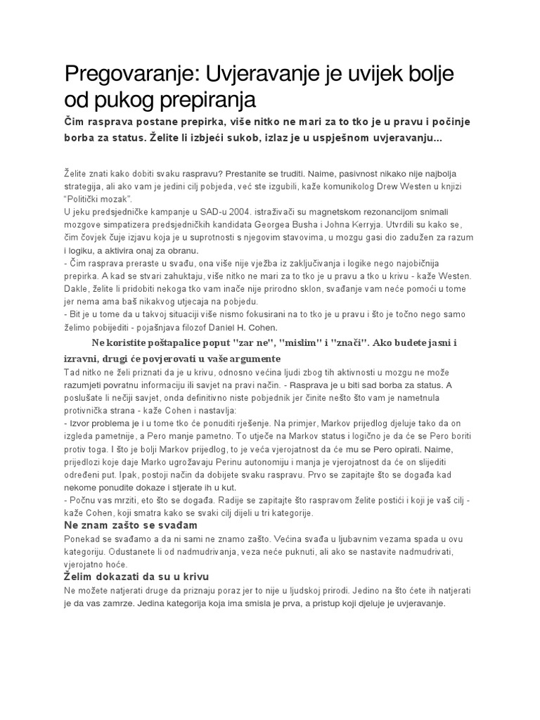 Pregovaranje | PDF