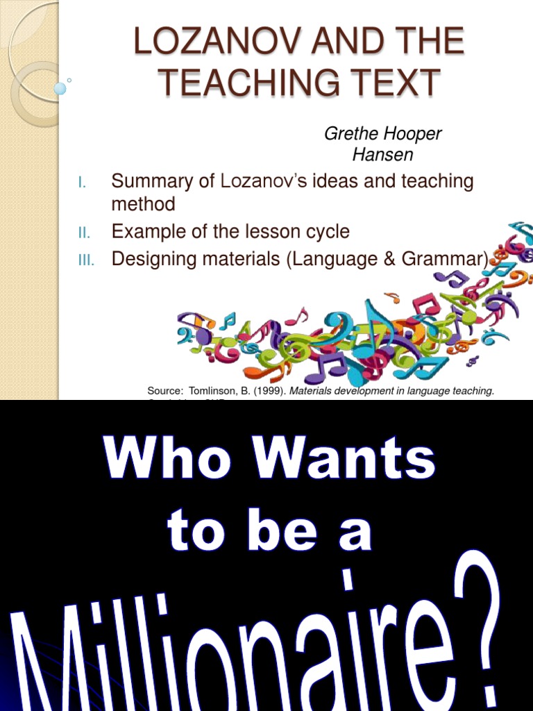 Lozanov and The Teaching Text | PDF | Reading (Process) | Communication