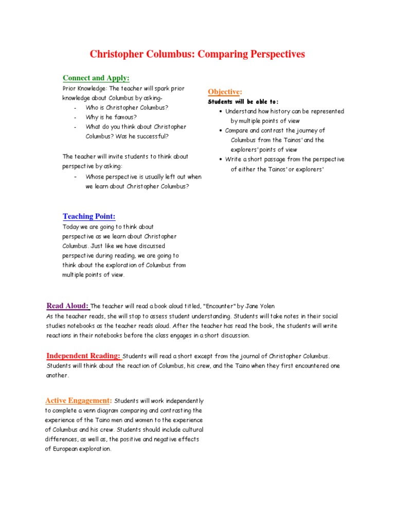 Grade 5 Christopher Columbus | PDF | Christopher Columbus | Common Core ...
