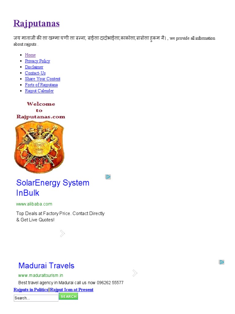 All Types of Rajputs - Rajputanas | PDF | Demographics Of India ...