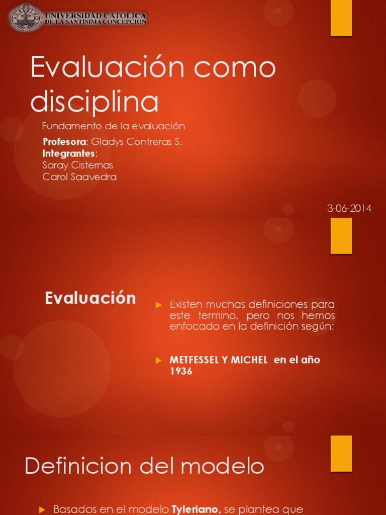 Modelo Tyleriano en Evaluación Educativa | PDF | Evaluación | Planificación