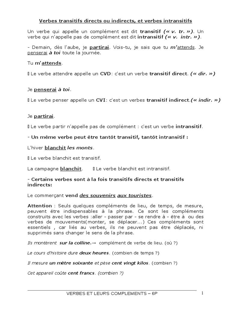 Verbes Cvd Cvi | Sciences cognitives | Psychologie et sciences cognitives