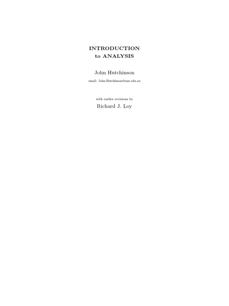 ANU Document Analysis Overview | PDF | Mathematical Proof | Theorem