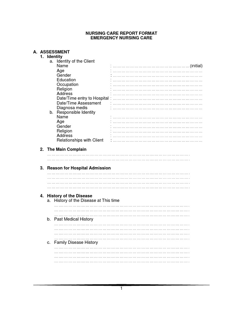 Nursing Care Report Format | PDF | Breathing | Health Sciences