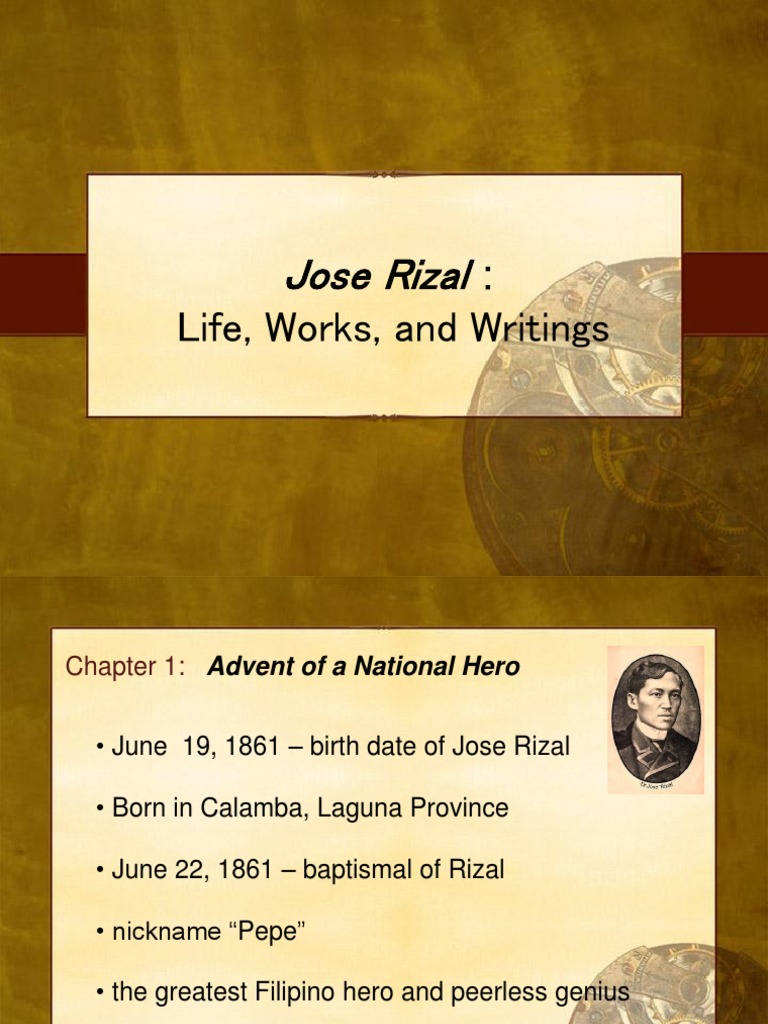 Life, Works and Writings of Dr. Rizal (Chapter 1) | PDF | Godparent ...
