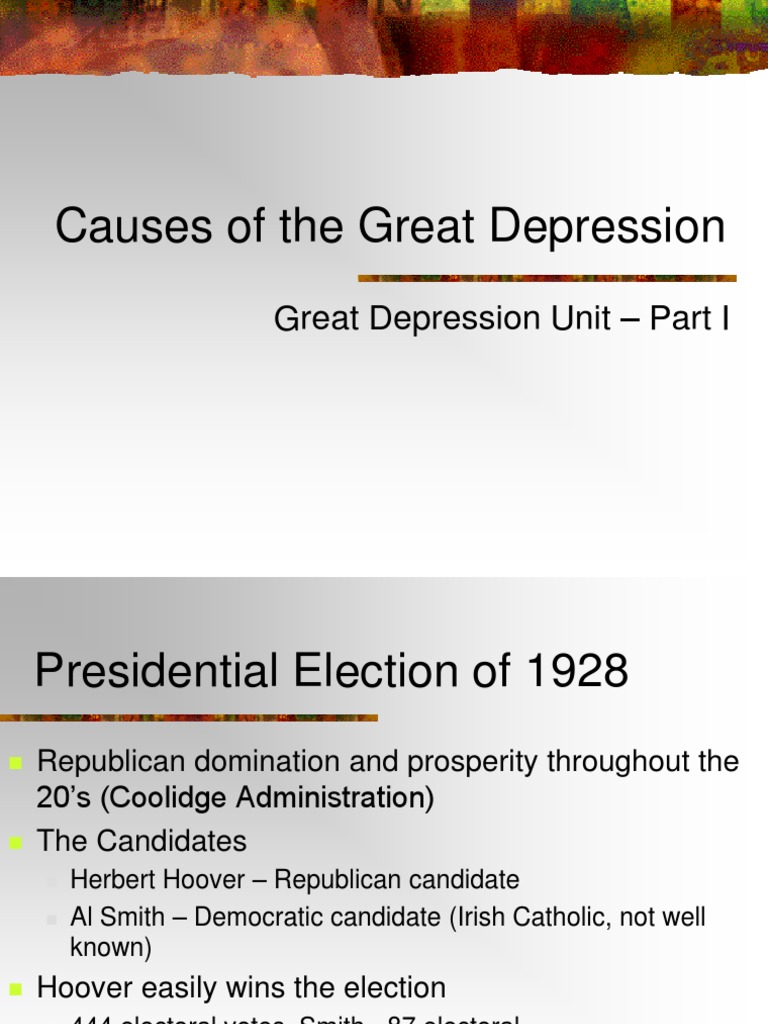 Great Depression - Part I | PDF | Herbert Hoover | Great Depression