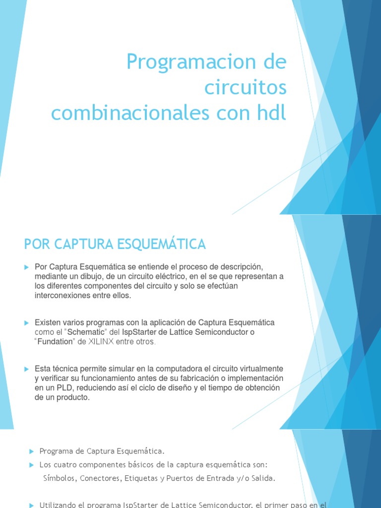 Programacion de Circuitos Combinacionales Con HDL | PDF | Vhdl | Lenguaje de descripción de hardware
