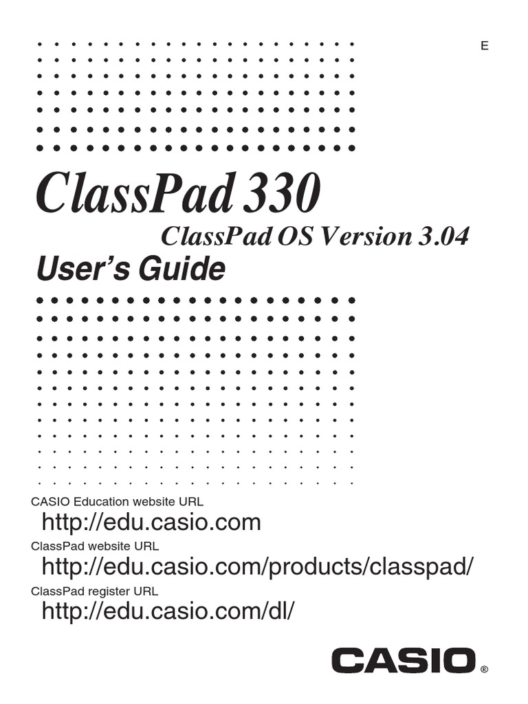 Classpad 330 304 | PDF | Regression Analysis | Menu (Computing)
