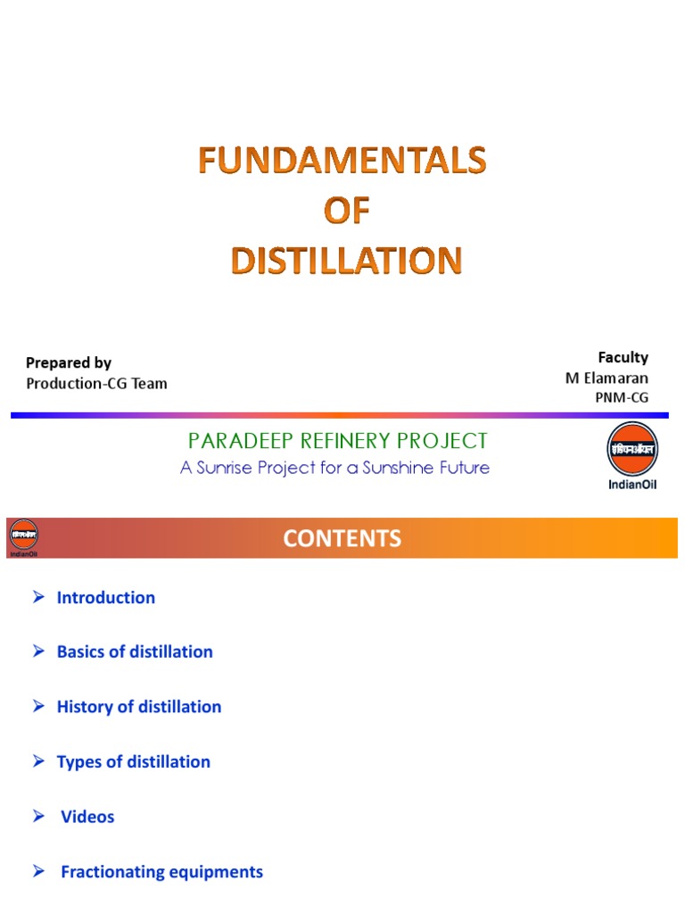 Fundamentals of Distillation | PDF | Distillation | Boiling