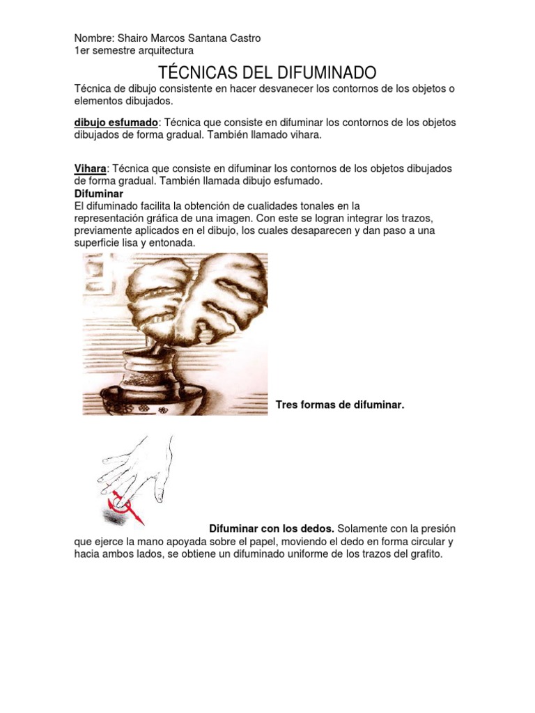Técnicas de Difuminado en Dibujo | PDF | Dibujo | Pintar