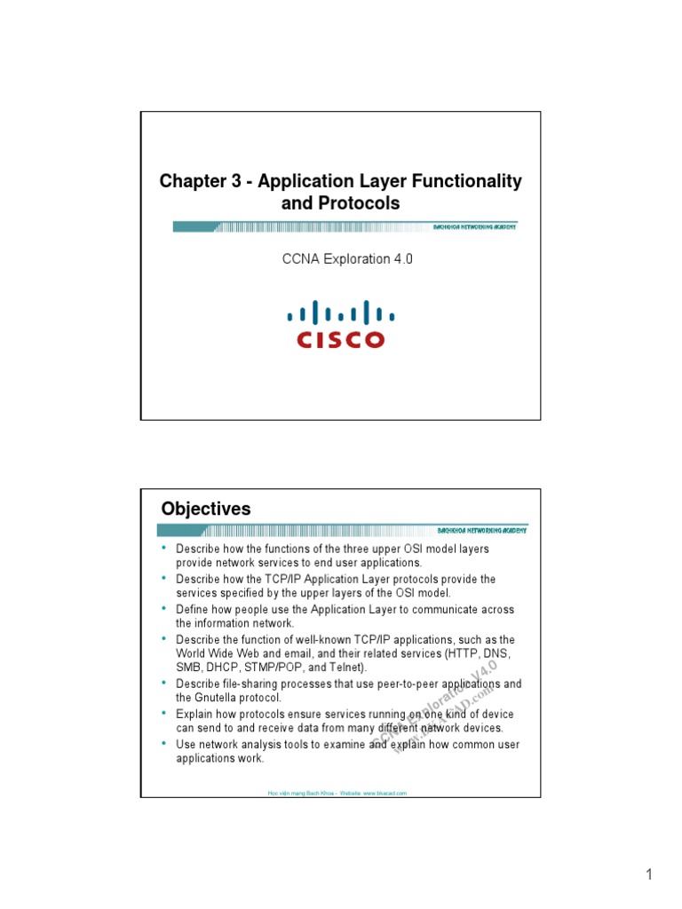 CCNA Exp1 - Chapter03 - Application Layer Functionality and Protocols | PDF | Peer To Peer ...