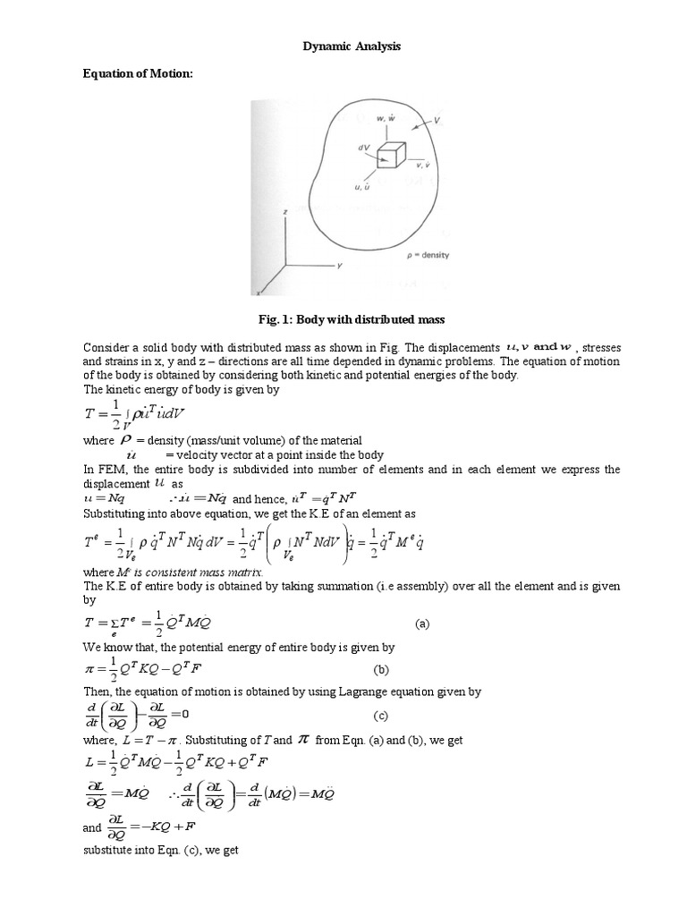 FEM (Dynamic Analysis) | Eigenvalues And Eigenvectors | Matrix ...