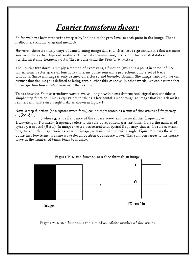 Fourier Transform Theory | Fourier Transform