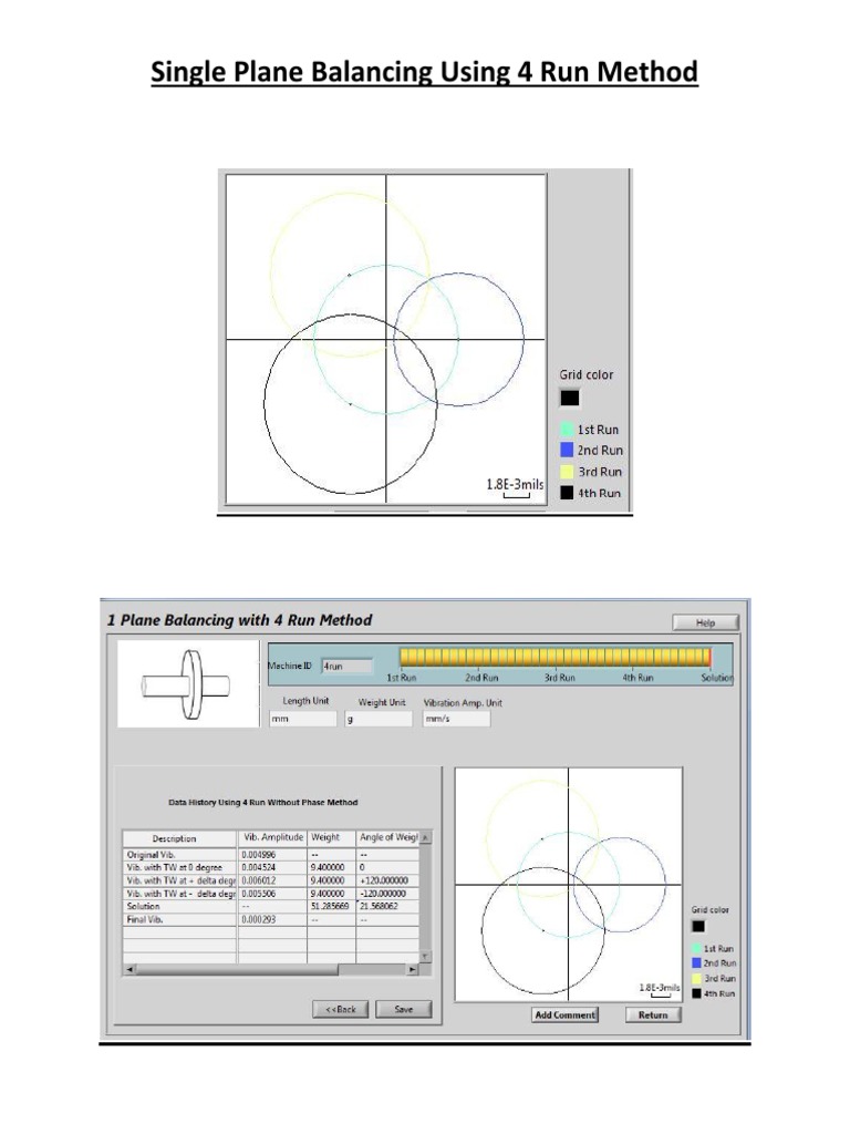 Single Plane Balancing Using 4 Run Method | PDF