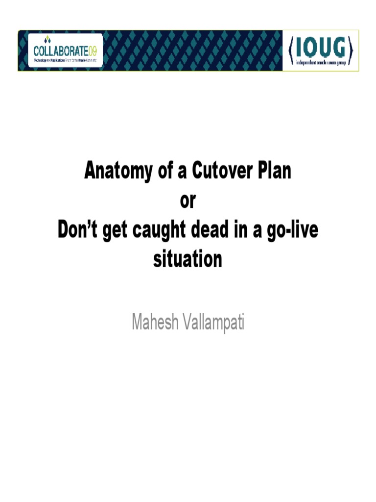 Cutover Plan v2 | PDF